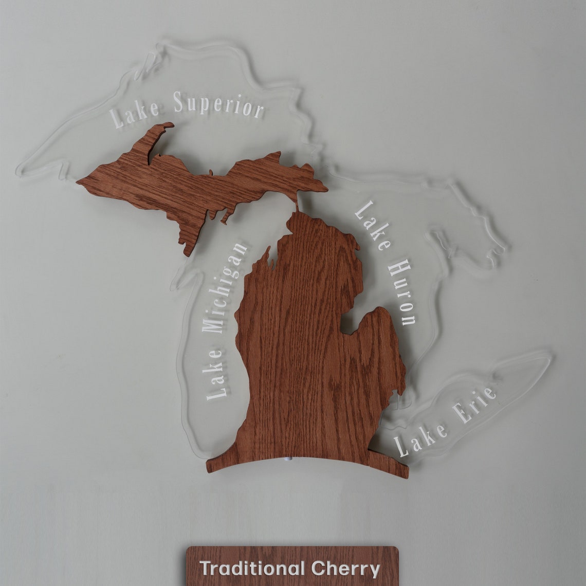 Michigan Wall Sign Edge Lit Multi-color LED Art Décor Wood & - Etsy