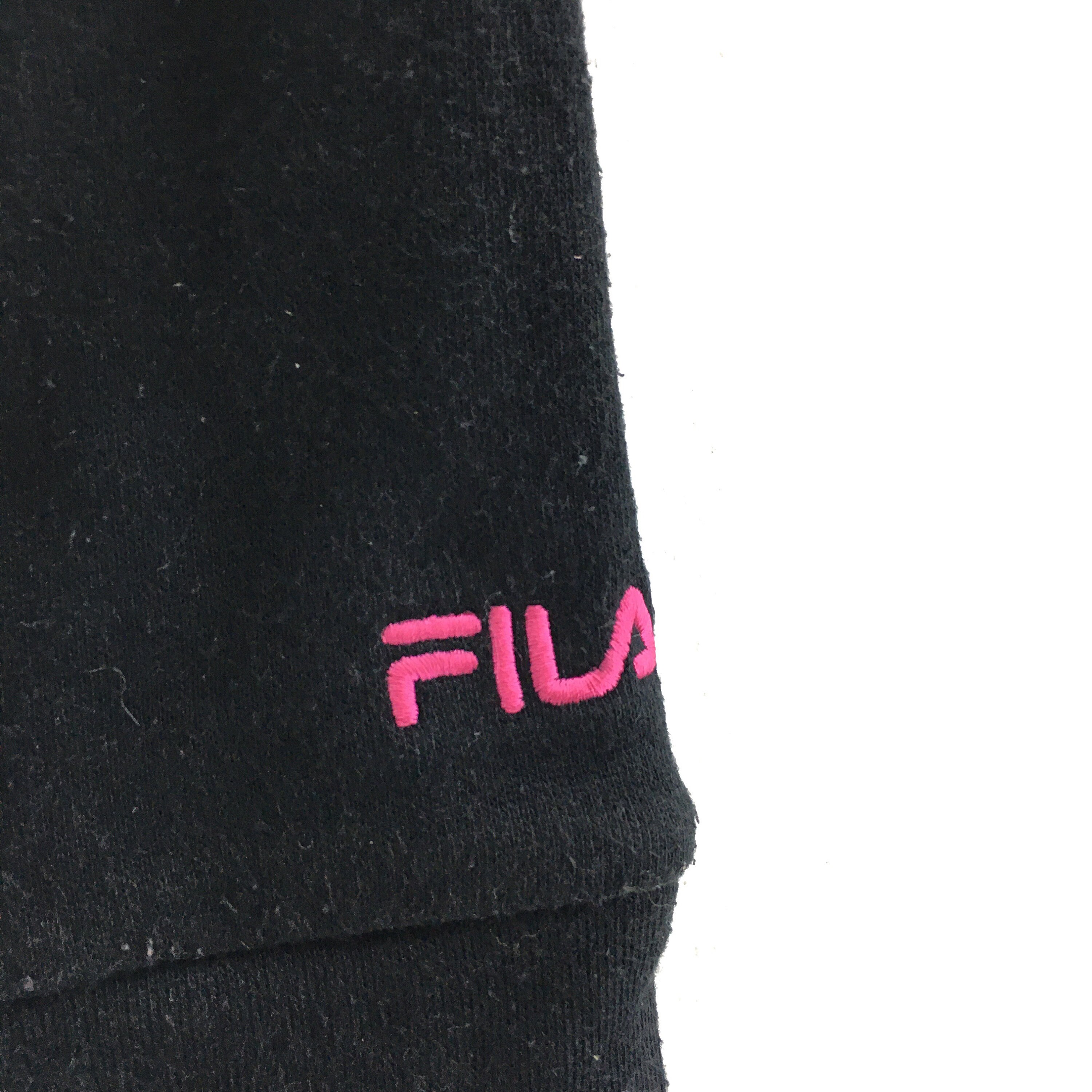 Rare! Fila Small Logo Pink Embroidery Spellout Vintage Hoodies ...