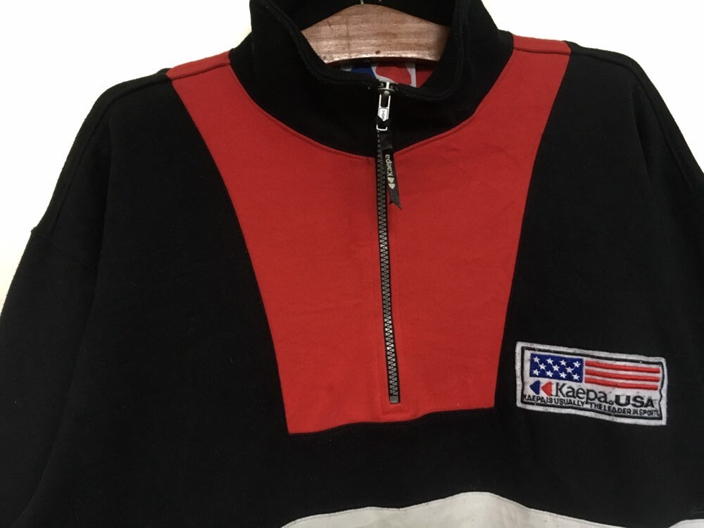 Rare! Vintage Kaepa USA Big Logo Embroidery Crewneck Sweatshirt Jackets ...
