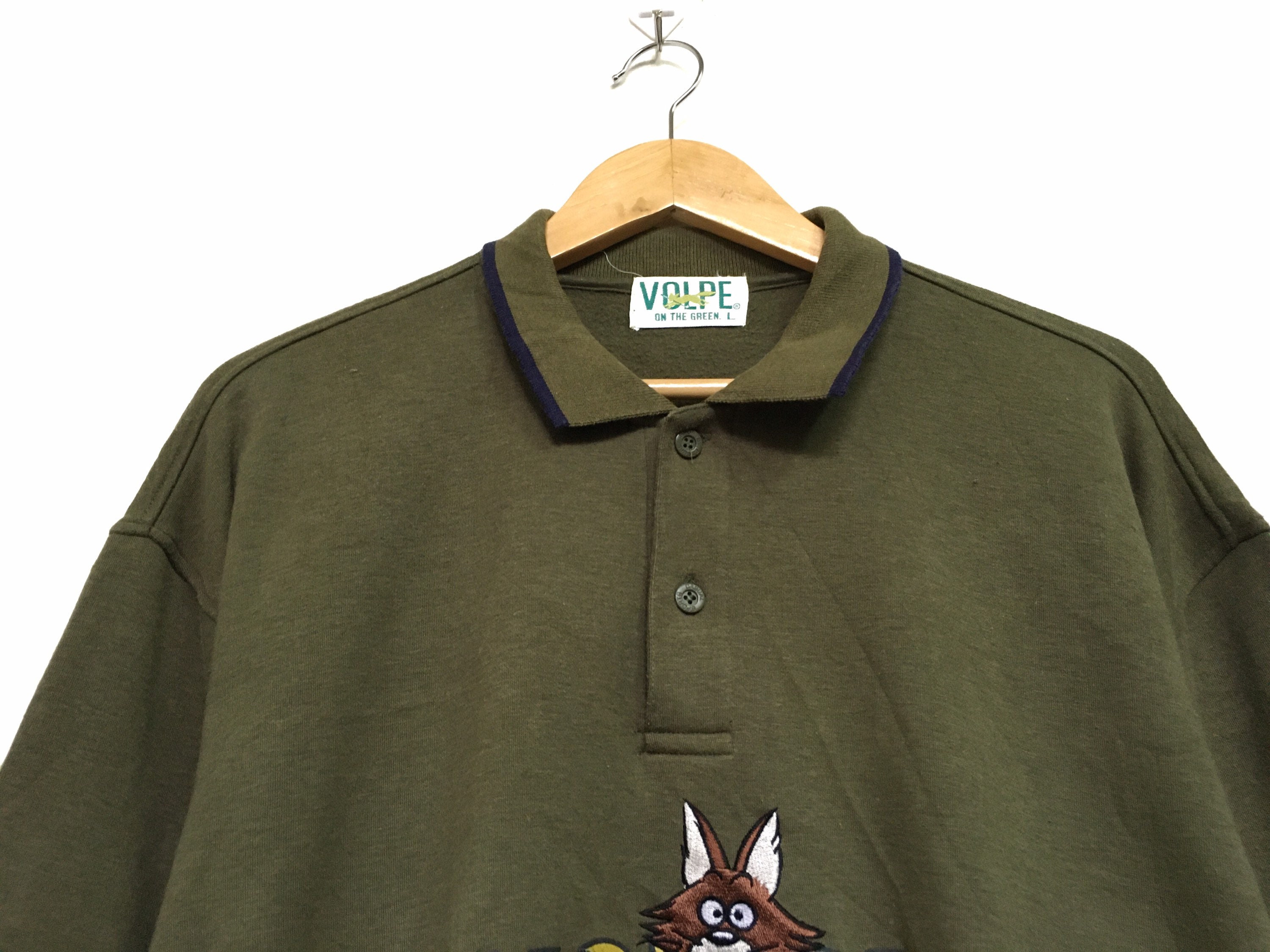 Rare! 90s Volpe on the Green Big Logo Embroidery Spellout Crewneck ...