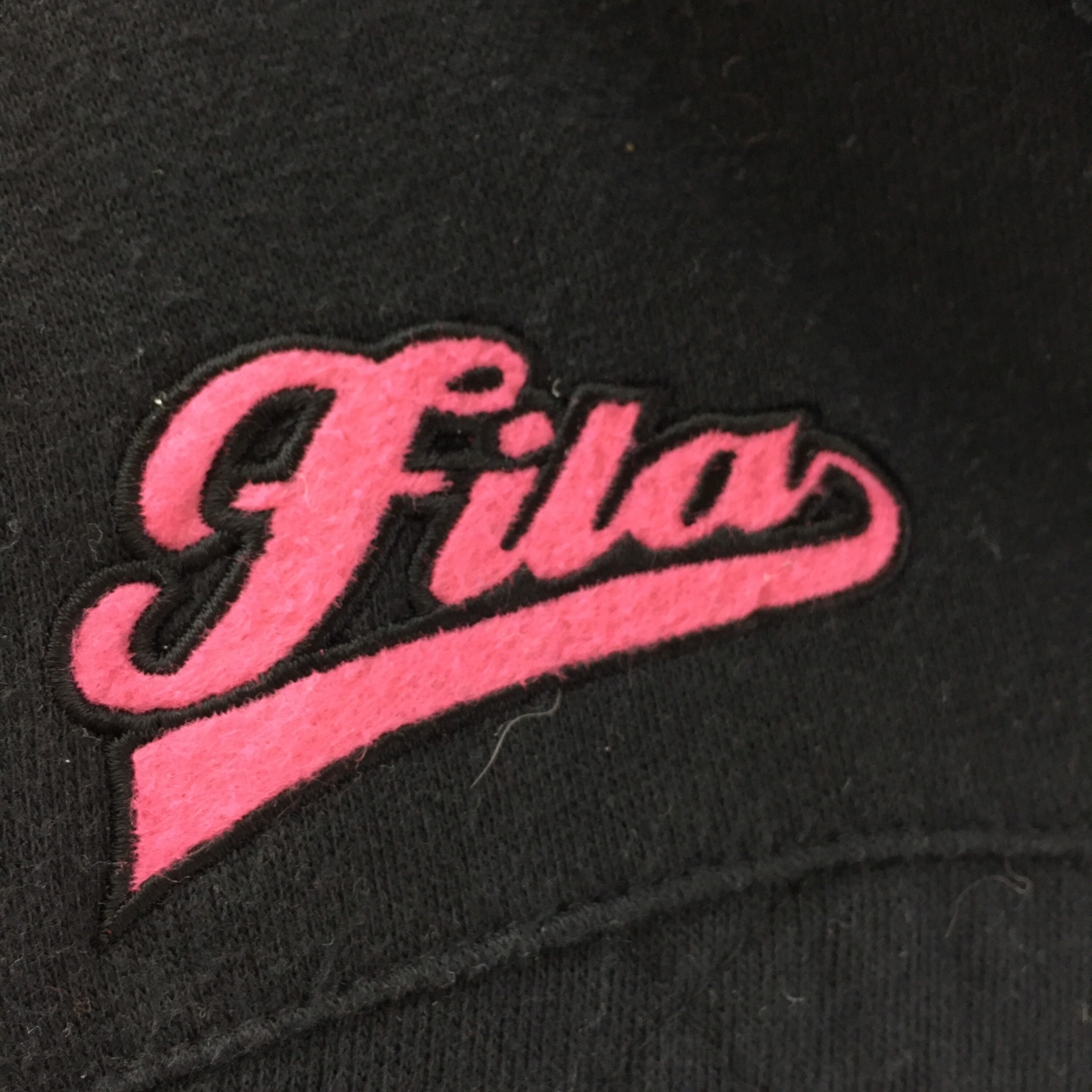 Rare! Fila Small Logo Pink Embroidery Spellout Vintage Hoodies ...