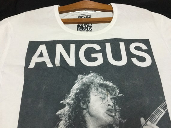 Rare! Angus Young ACDC Band Tees Rock Tees Vintage T … - Gem