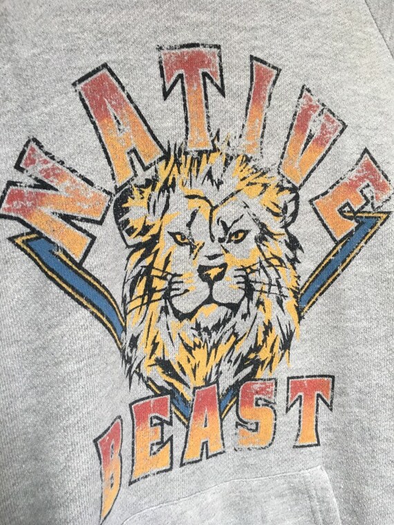 Vintage Rare Browny Japan Native Beast Big Logo Crewn… - Gem