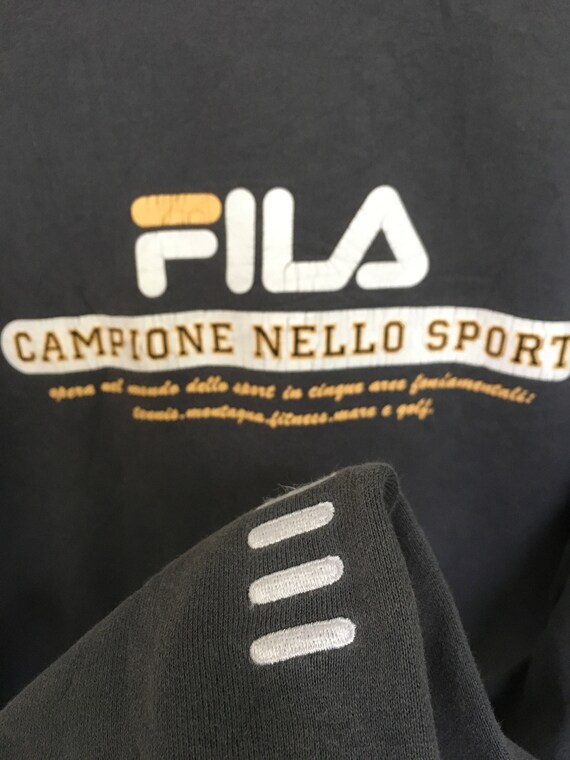 Rare! Fila Sportswear Big Logo Embroidery Crewneck Sw… - Gem