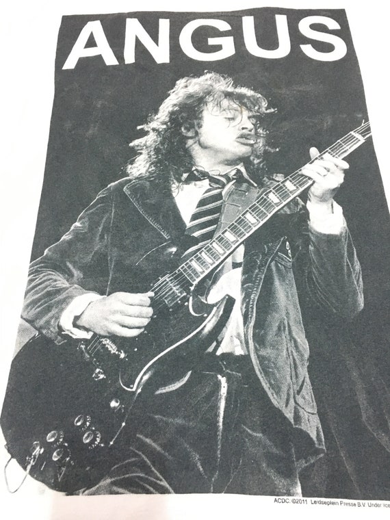 Rare! Angus Young ACDC Band Tees Rock Tees Vintage T … - Gem