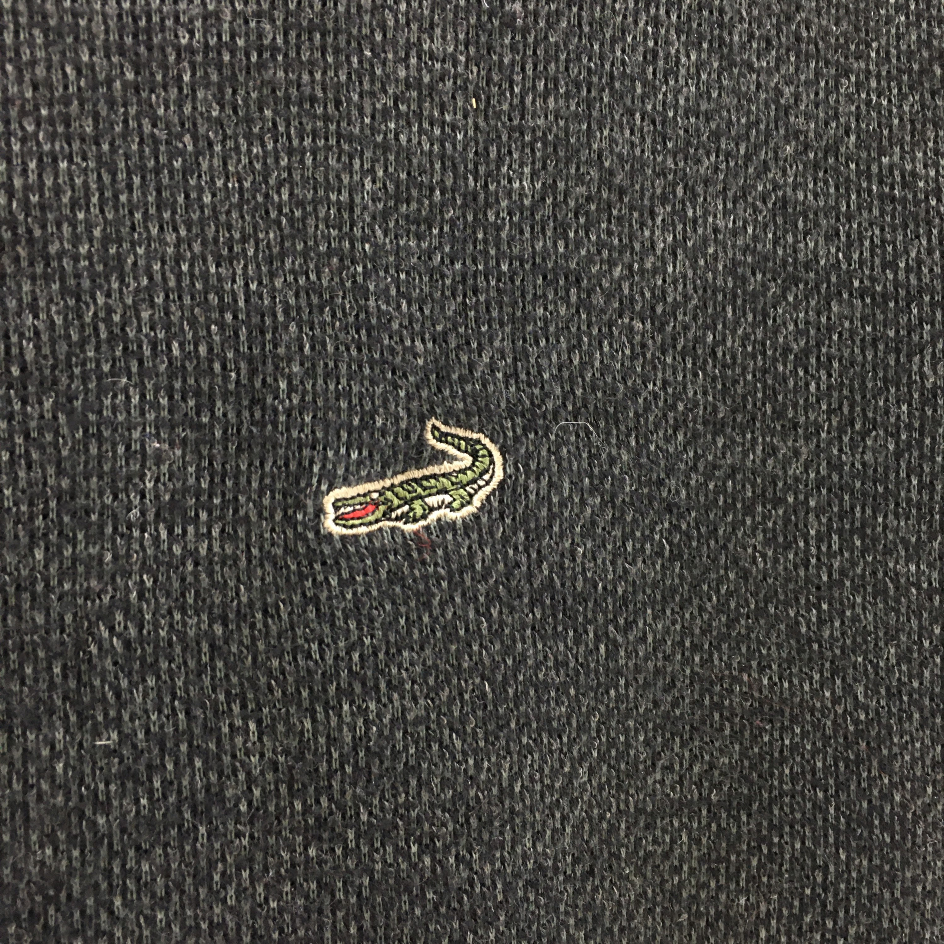 Rare! Crocodile Small Logo Embroidery Button up Sweater Sweatshirt ...