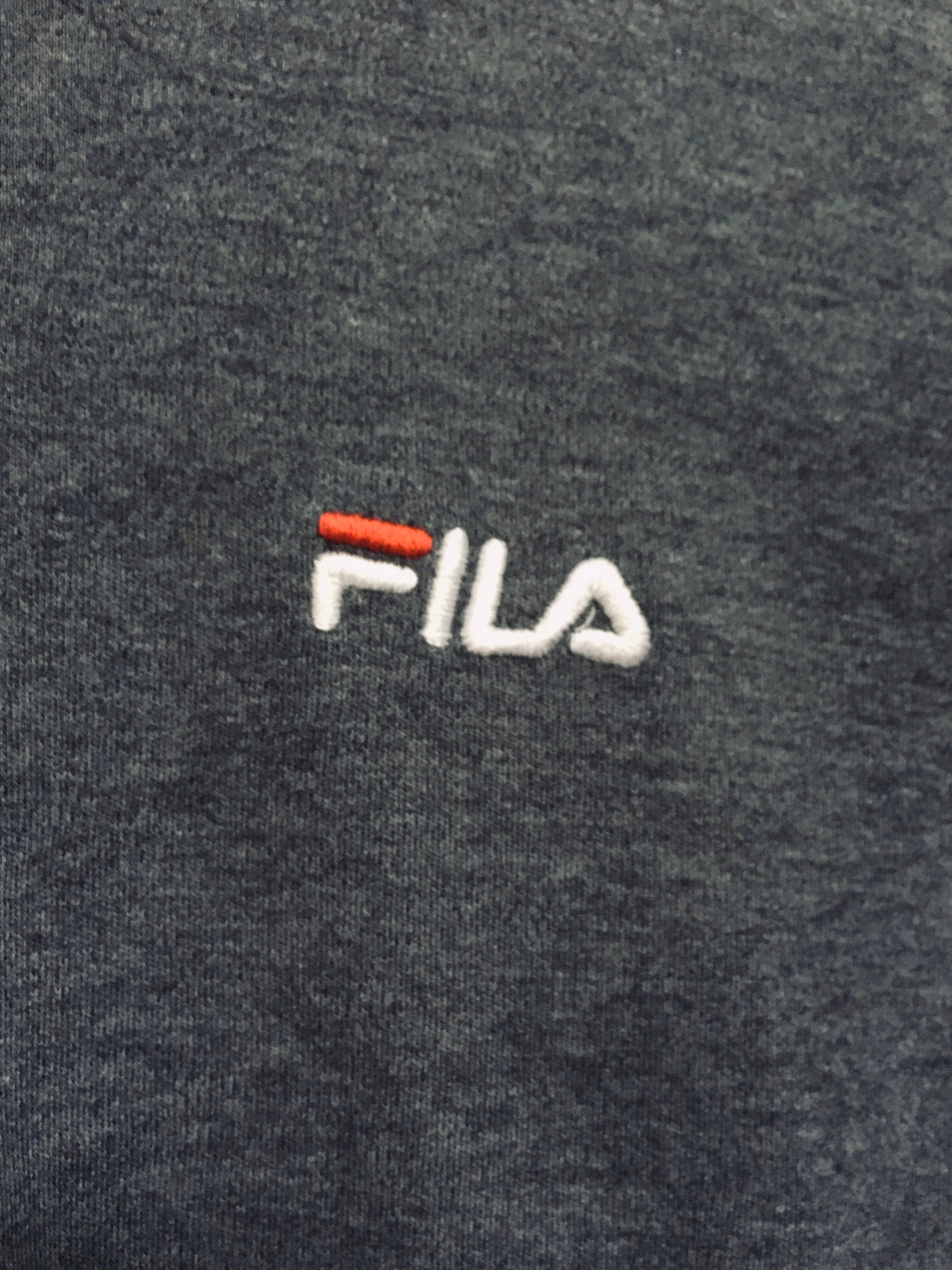 Rare! 90s Fila Small Logo Embroidery Spellout Tee T Shirt Crewneck ...
