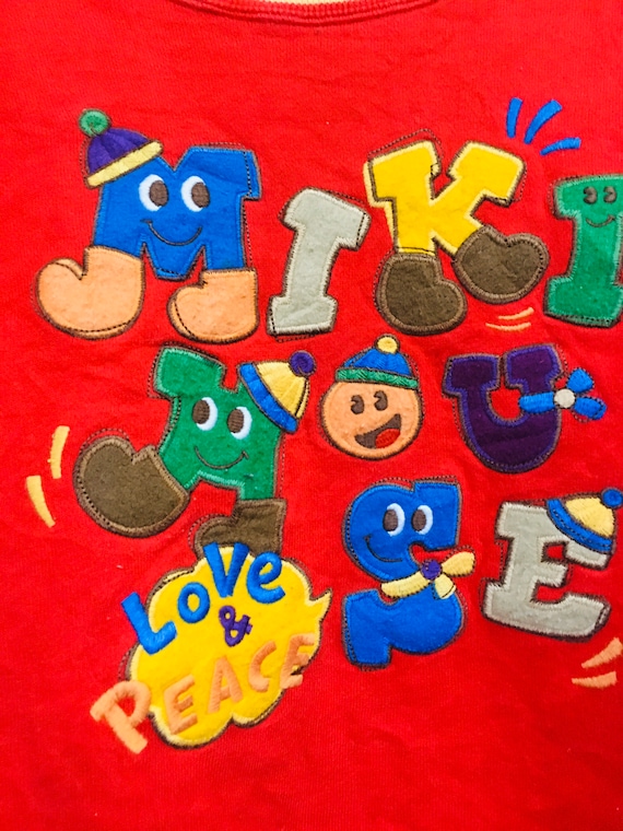 Rare! Miki House Big Logo Embroidery Spellout Multico… - Gem