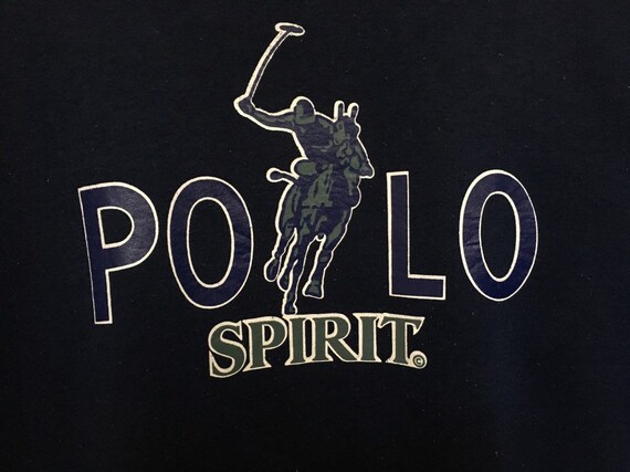 Rare! POLO SPIRIT Big Logo Crewneck Sweatshirt Jumper… - Gem