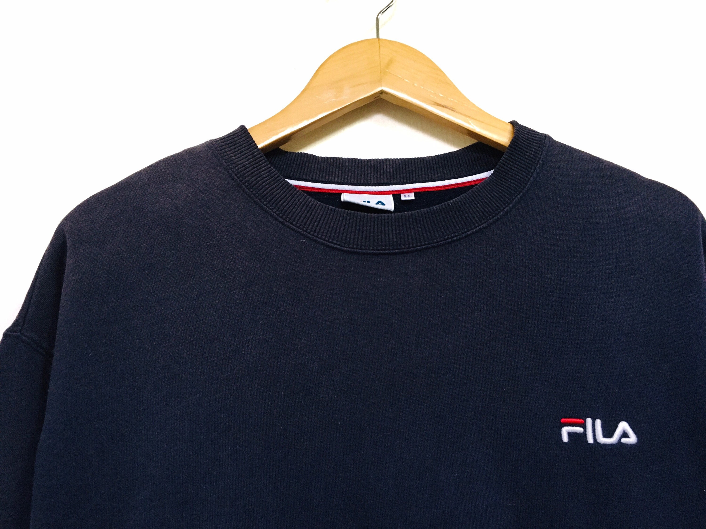 Rare Fila Small Logo Embroidery Spellout Vintage 90s Crewneck - Etsy
