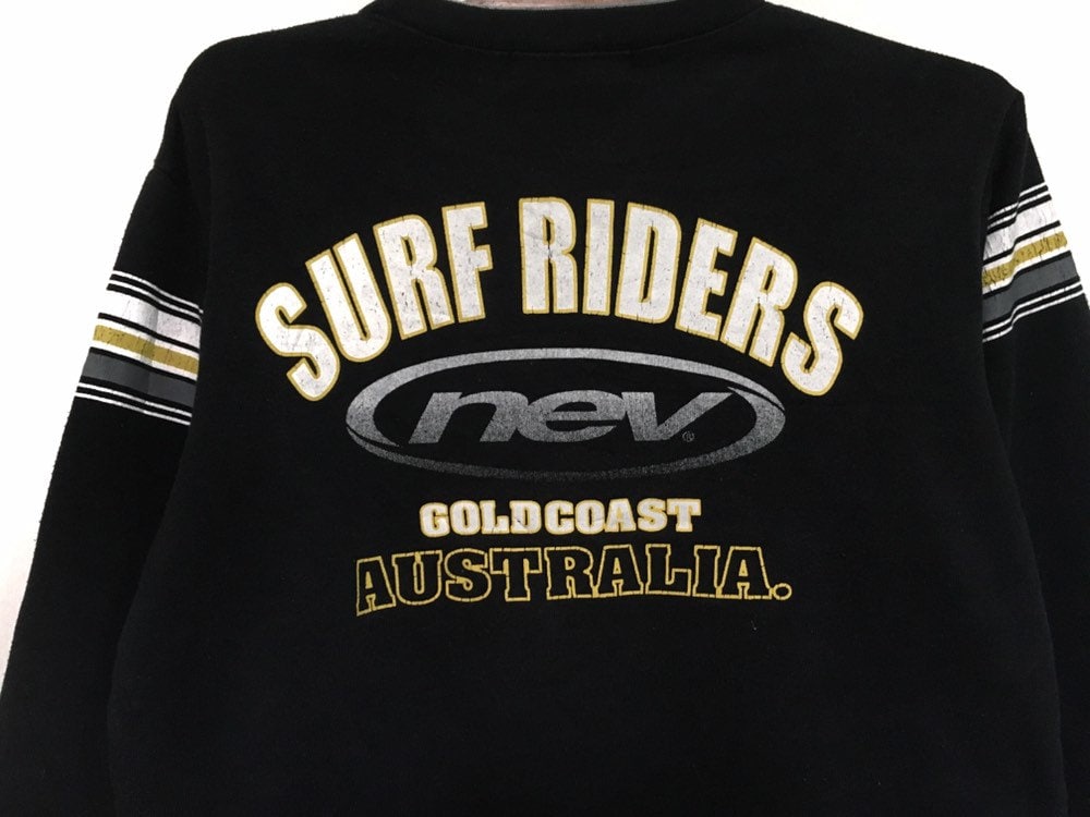 Rare! Nev Surf Riders Surfboards Big Logo Embroidery Vintage Crewneck ...