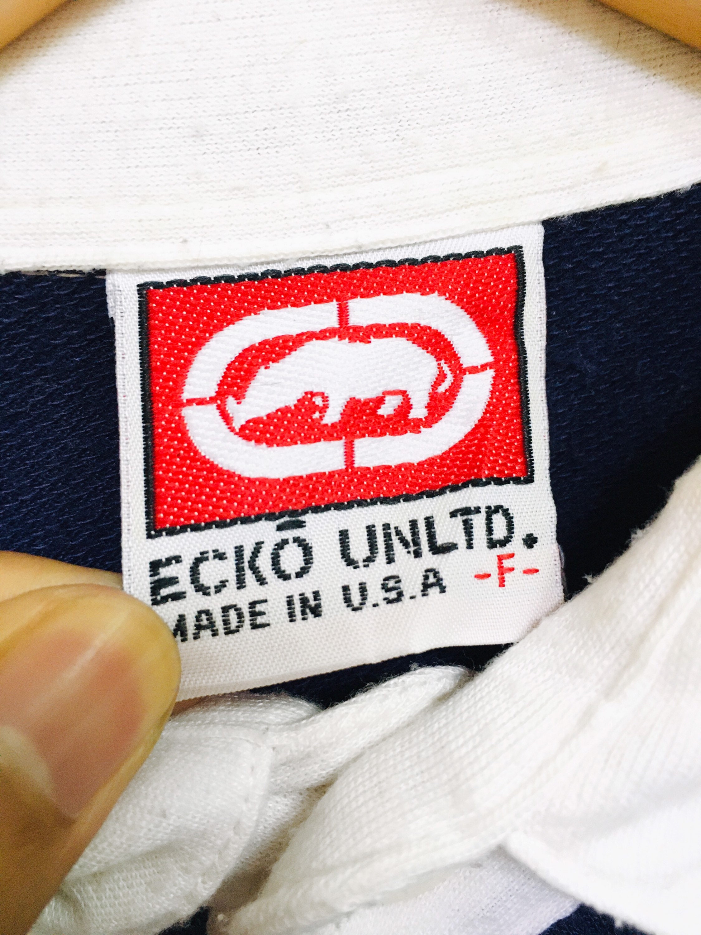 Rare Ecko Unltd Small Logo Collar Button up Vintage Polos Tee T Shirt Crewneck Sweatshirt Jumper ...