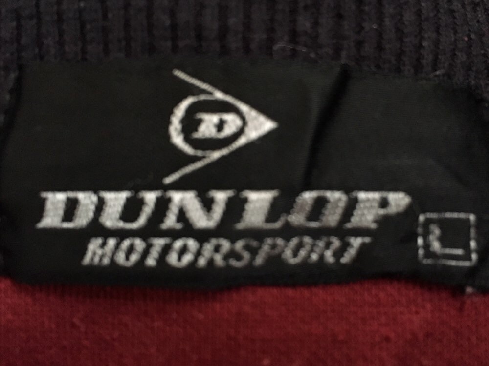 Rare!! Vintage Nice Colour Dunlop Motorsport Big Logo Embroidery ...