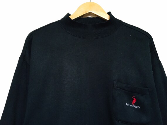 Rare! Polo Spirit Small Logo Embroidery Spellout Crew… - Gem