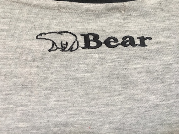 Rare! Bear Big Logo Embroidery Spellout Vintage Sweat… - Gem