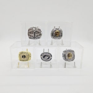 Championship Ring Display Case Box Clear Stand Holder Cube Ring Box ...