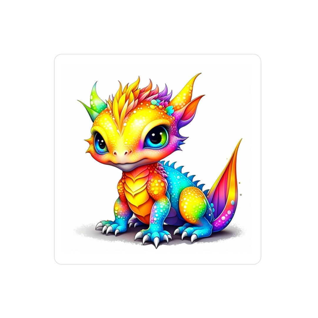 Colorful Baby Dragon 3 Vinyl Decal - Etsy