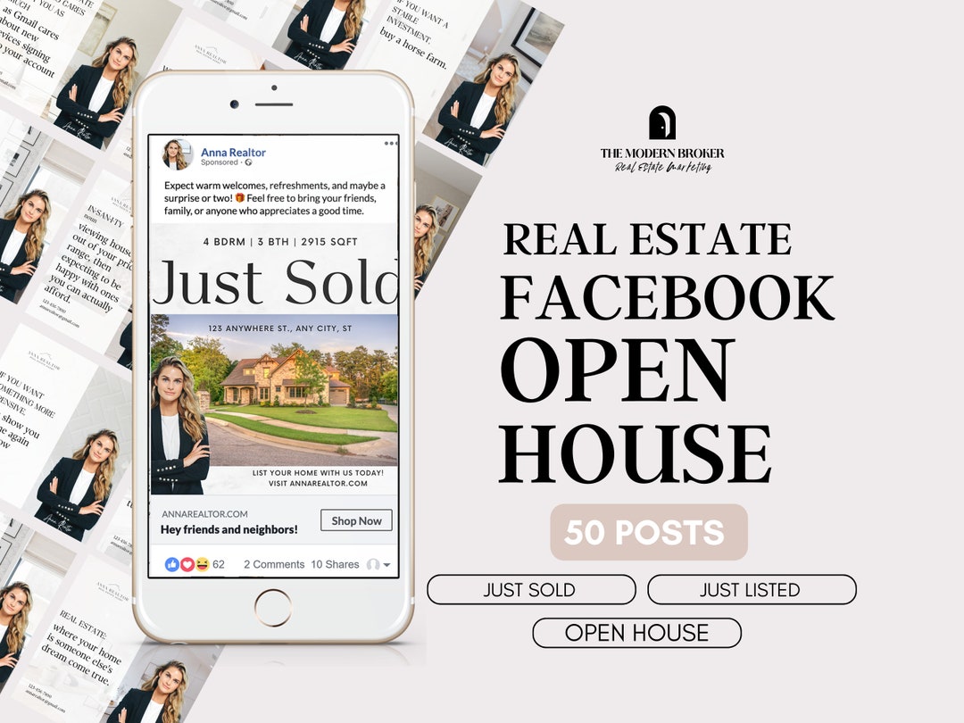 Real Estate Open House Facebook Post Social Media Templates Real Estate ...