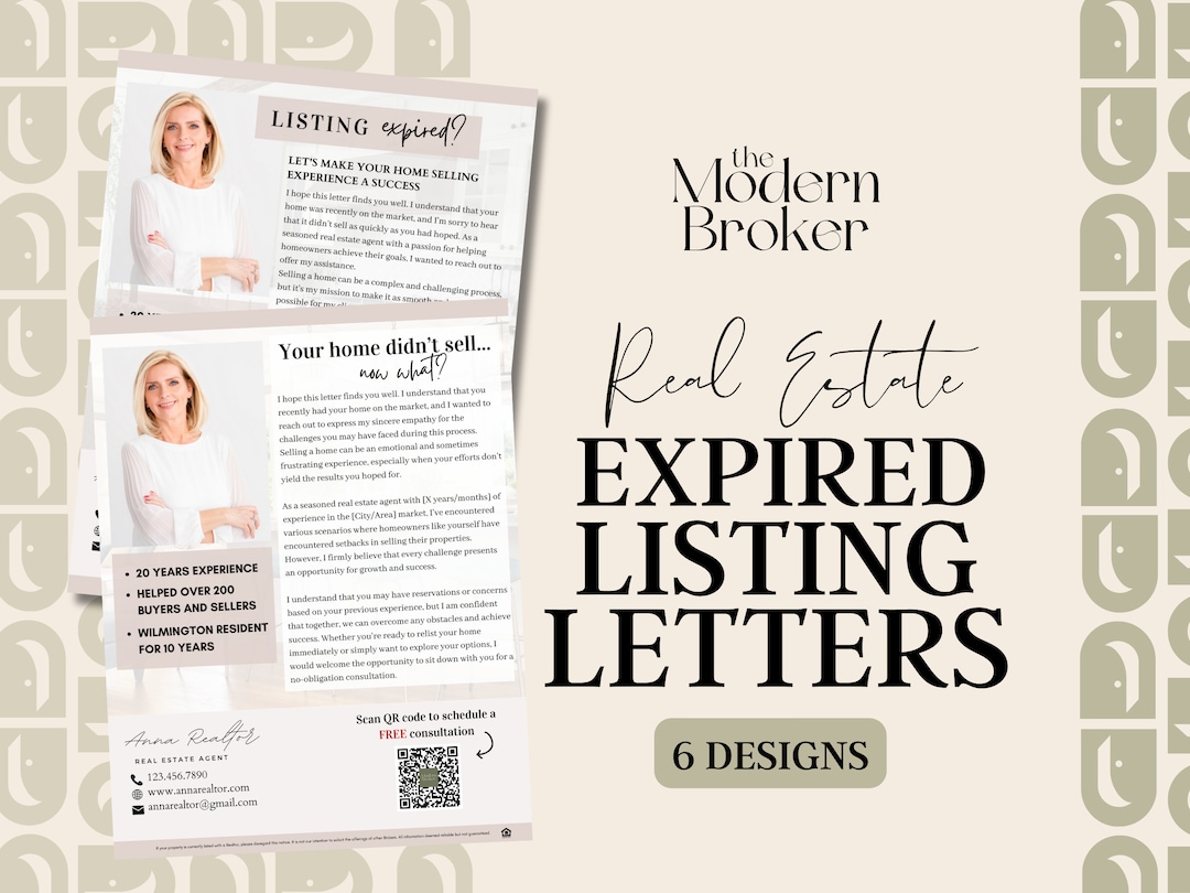 Expired Listing Letters Bundle| Expired Listing Handout | Real Estate ...