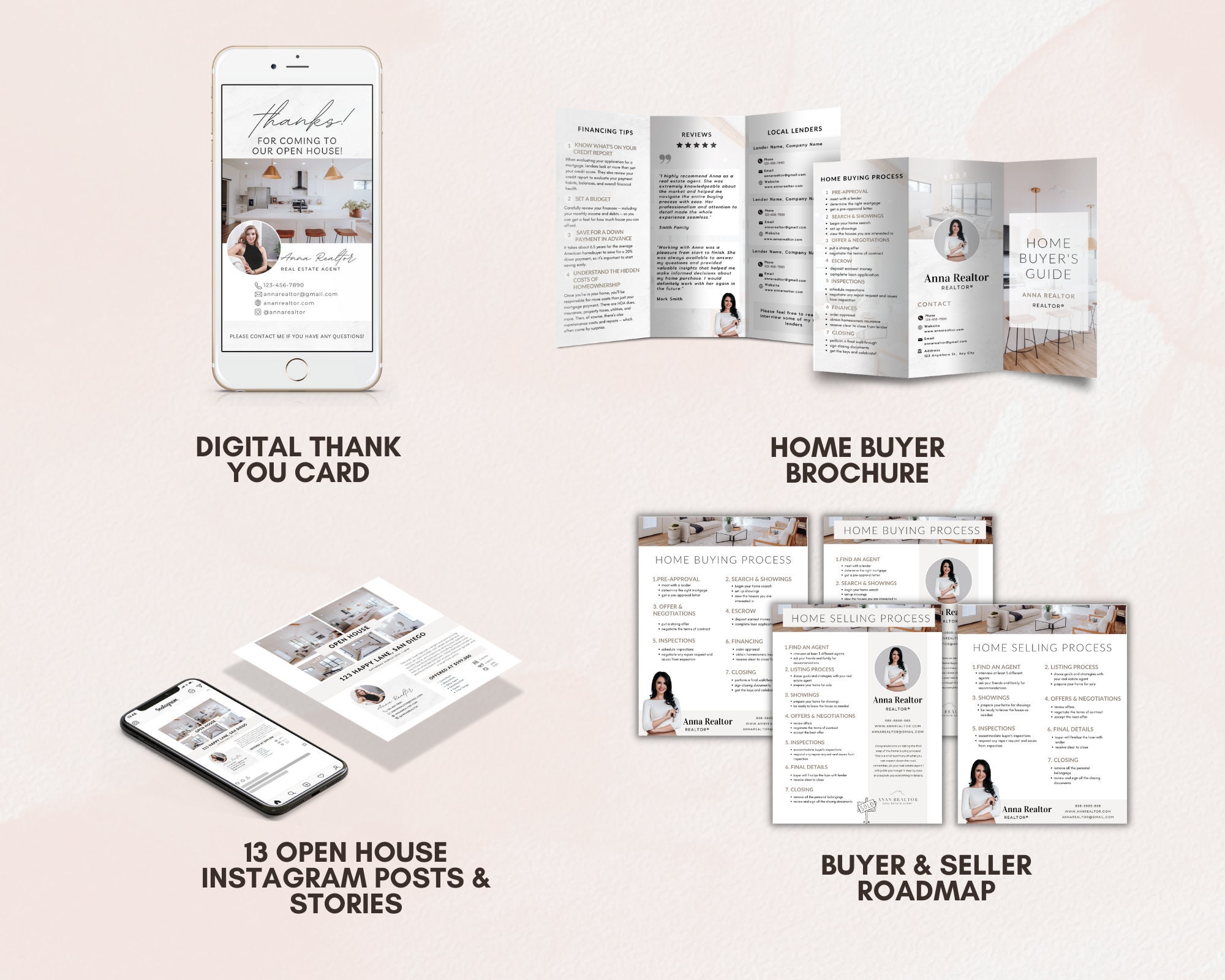 Open House Bundle | Real Estate Marketing Materials | Open House Sign ...