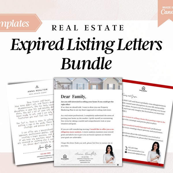 Real Estate Expired Listing Letters - Etsy