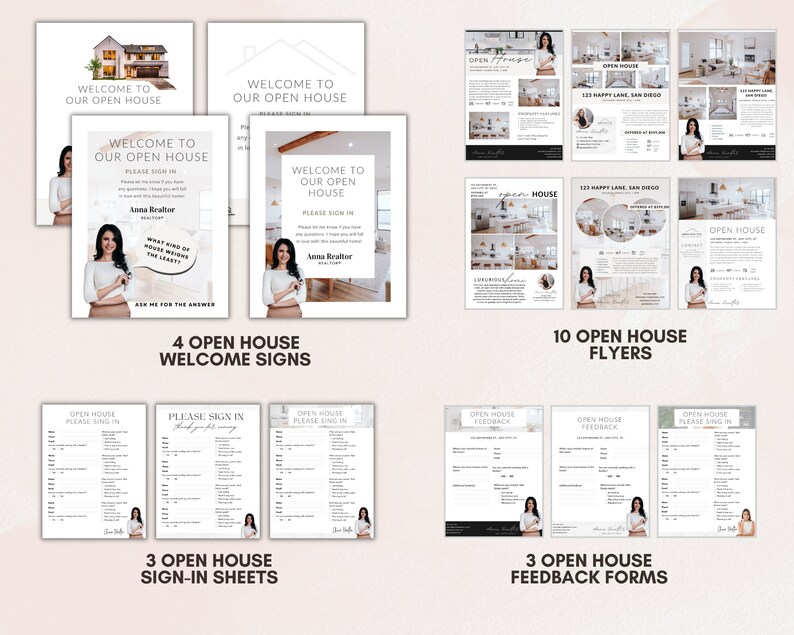 Open House Bundle | Real Estate Marketing Materials | Open House Sign ...