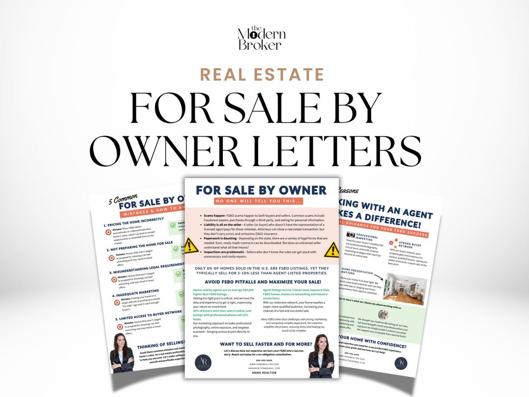 Real Estate FSBO Flyers | for Sale by Owner Letters | Farming Flyers ...