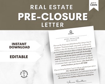 Pre Foreclosure Letter - Etsy