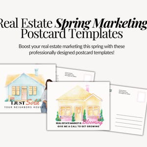 Real Estate Hello Spring Postcard, Real Estate Marketing, Agent Spring ...