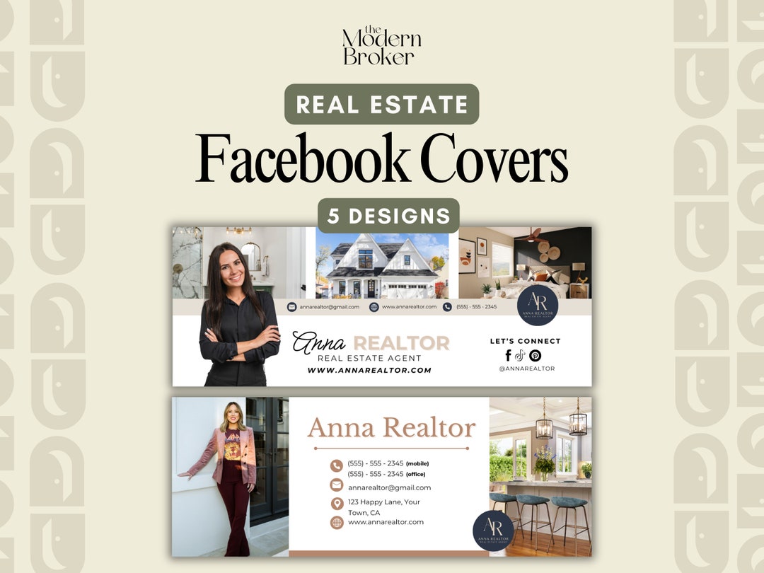 Real Estate Facebook Cover Banner | 5 Designs | Social Media Banner ...