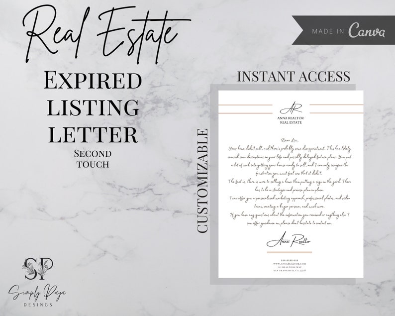 Expired Listing Letter SECOND TOUCH Expired Listing | Etsy
