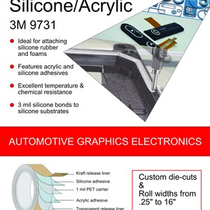 3M 9731 Double-sided Silicone/acrylic High Performance 10 X 10 Tape Sheets - Etsy