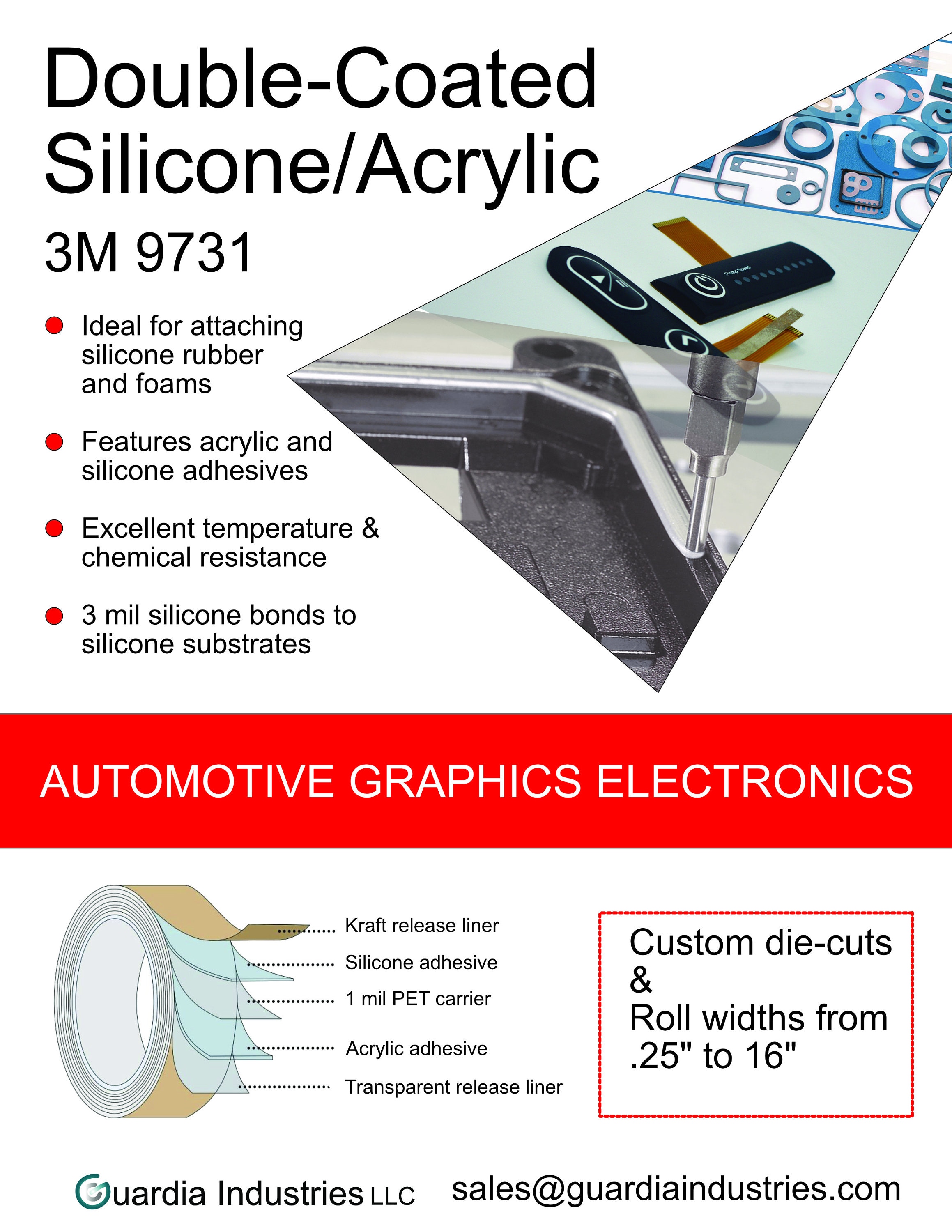 3M 9731 Double-sided Silicone/acrylic High Performance 10" X 10" Tape Sheets - Etsy