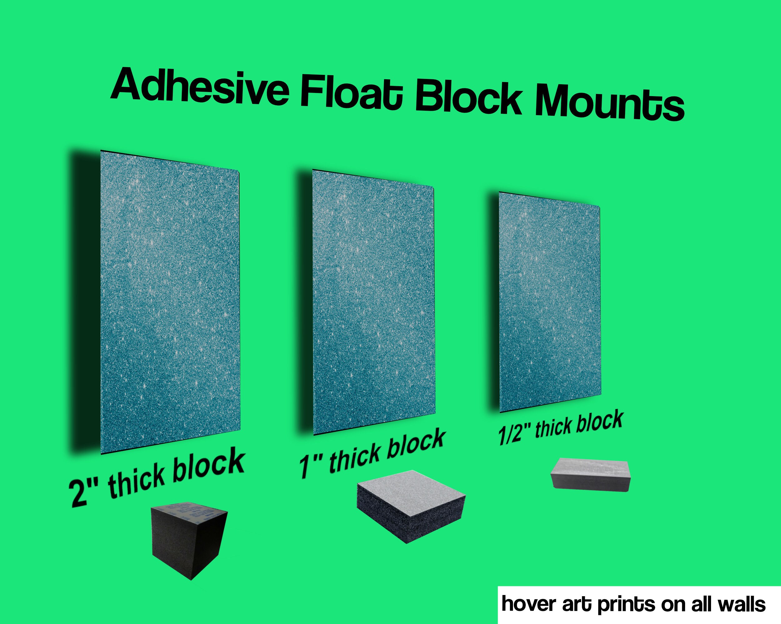 Artwork Print Floating Blocks 1/2", 1", and 2" - Etsy
