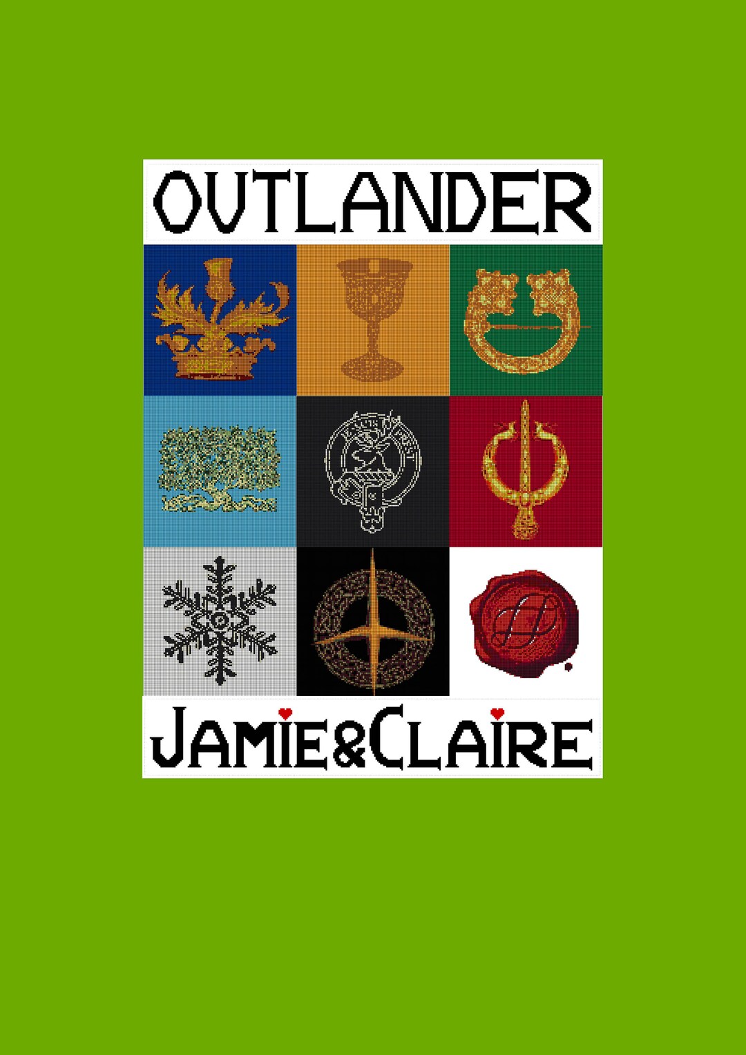 Jamie & Claire Afghan - Etsy