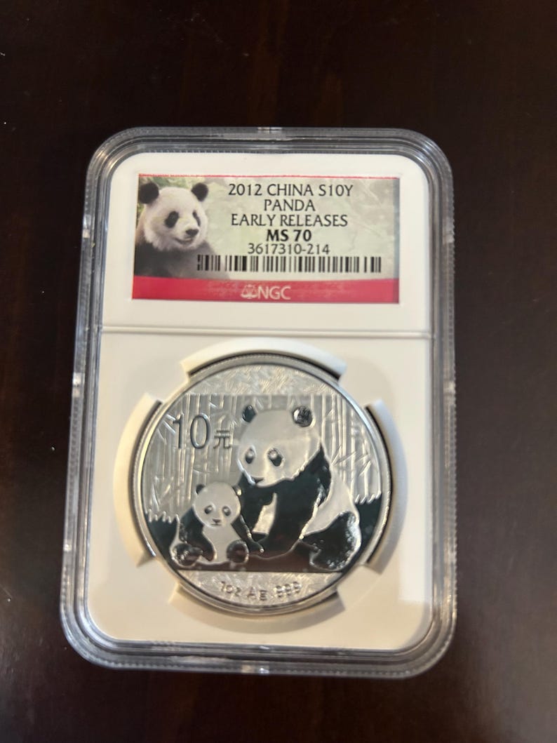 2012 China S10Y Panda Silver Coin Early Release. - Etsy