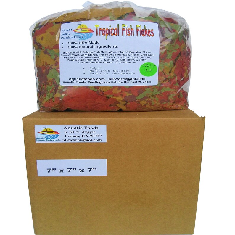 1.5-lbs Your Choice of 12-types of Tropical Fish Flakes - Etsy