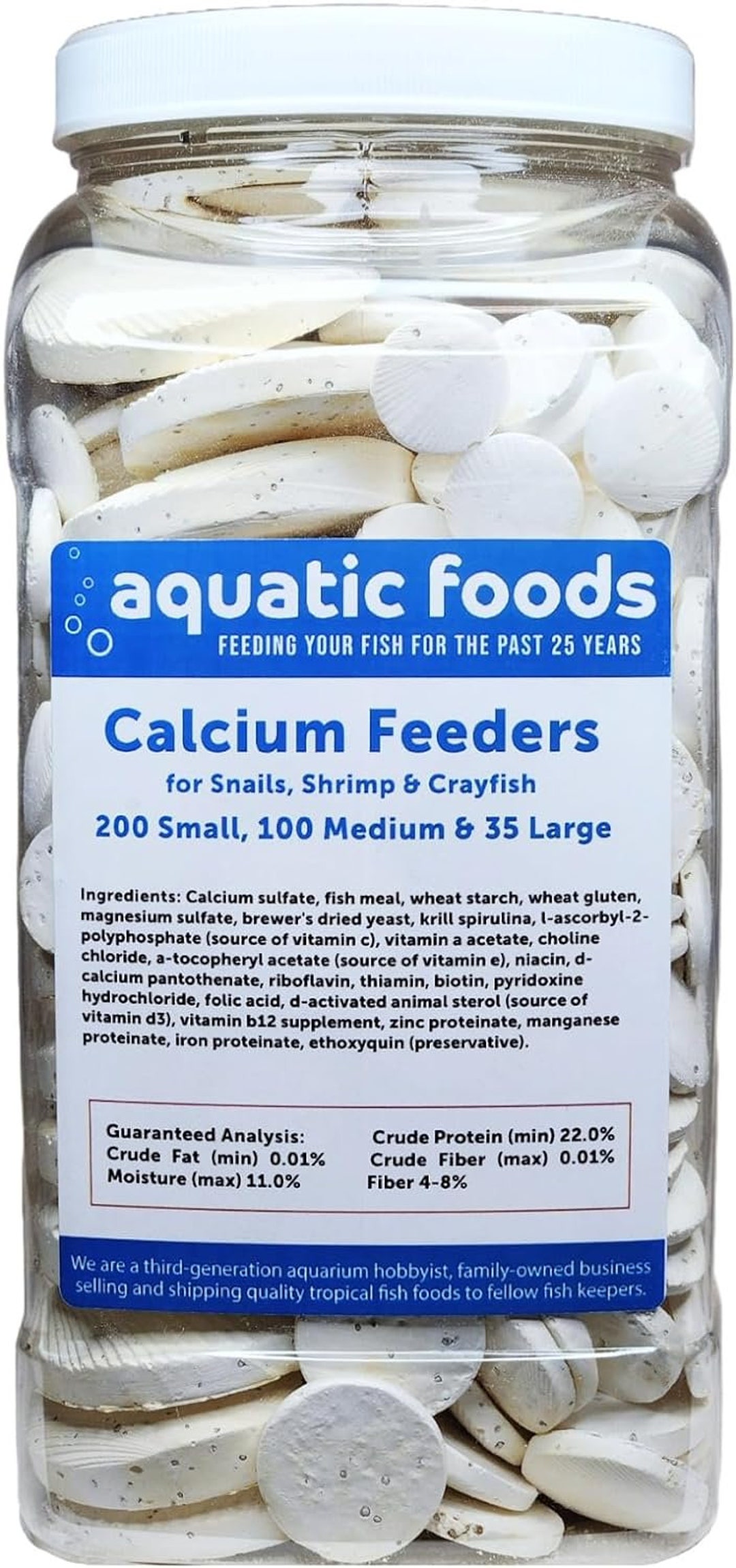 Calcium Enriched Sinking Feeder Disks & Holiday Feeding Food for Shrimp ...