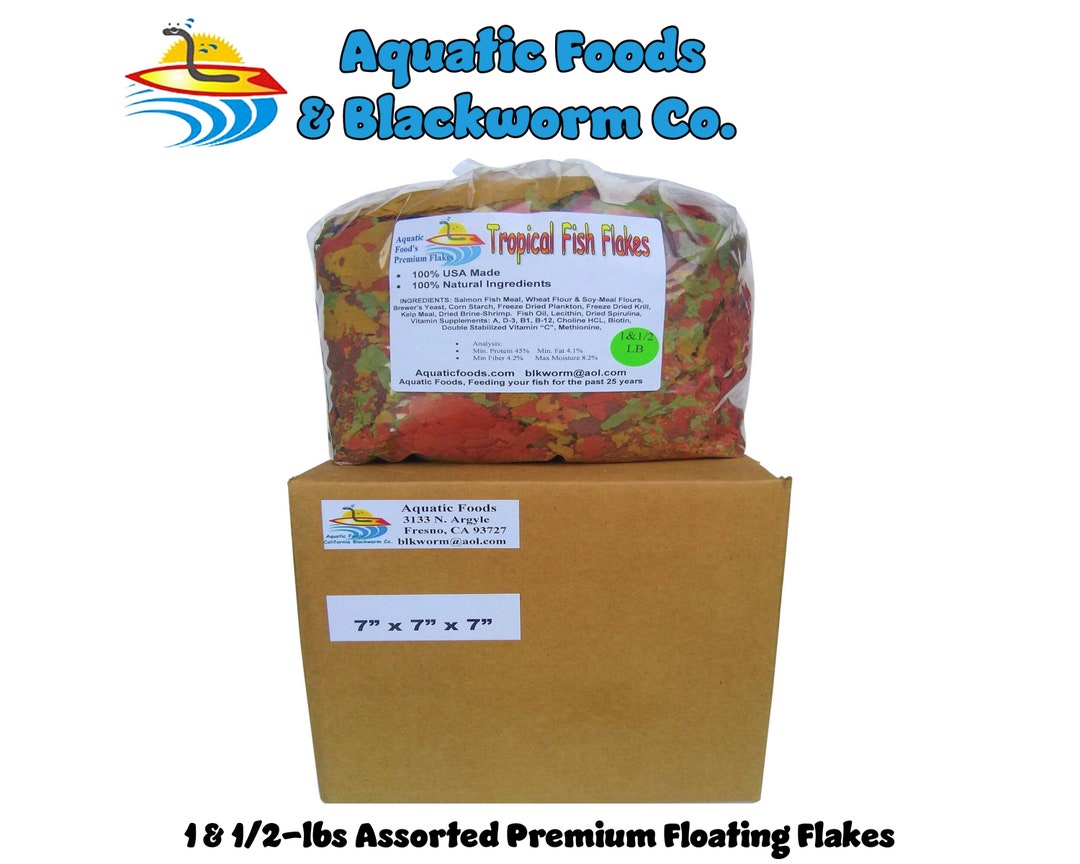 1.5-lbs Your Choice of 12-types of Tropical Fish Flakes - Etsy