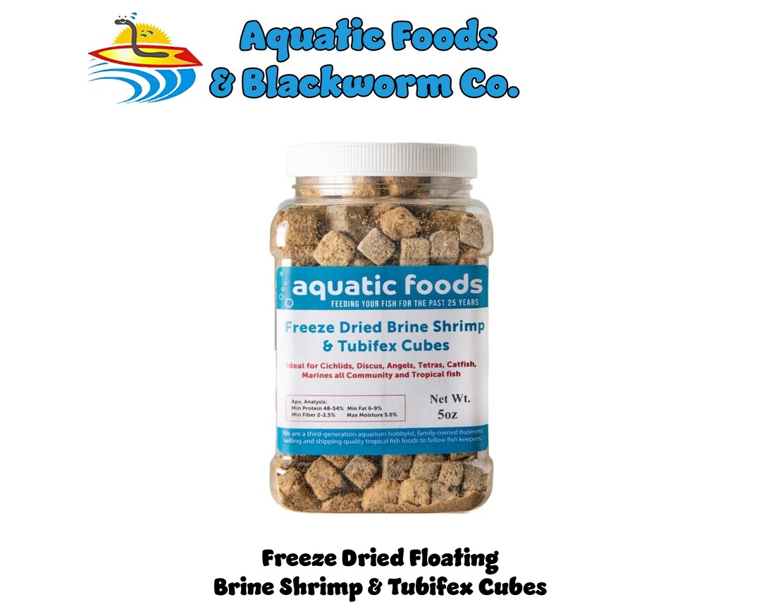 Freeze Dried Floating Brine Shrimp and Tubifex Cubes for All Tropical ...