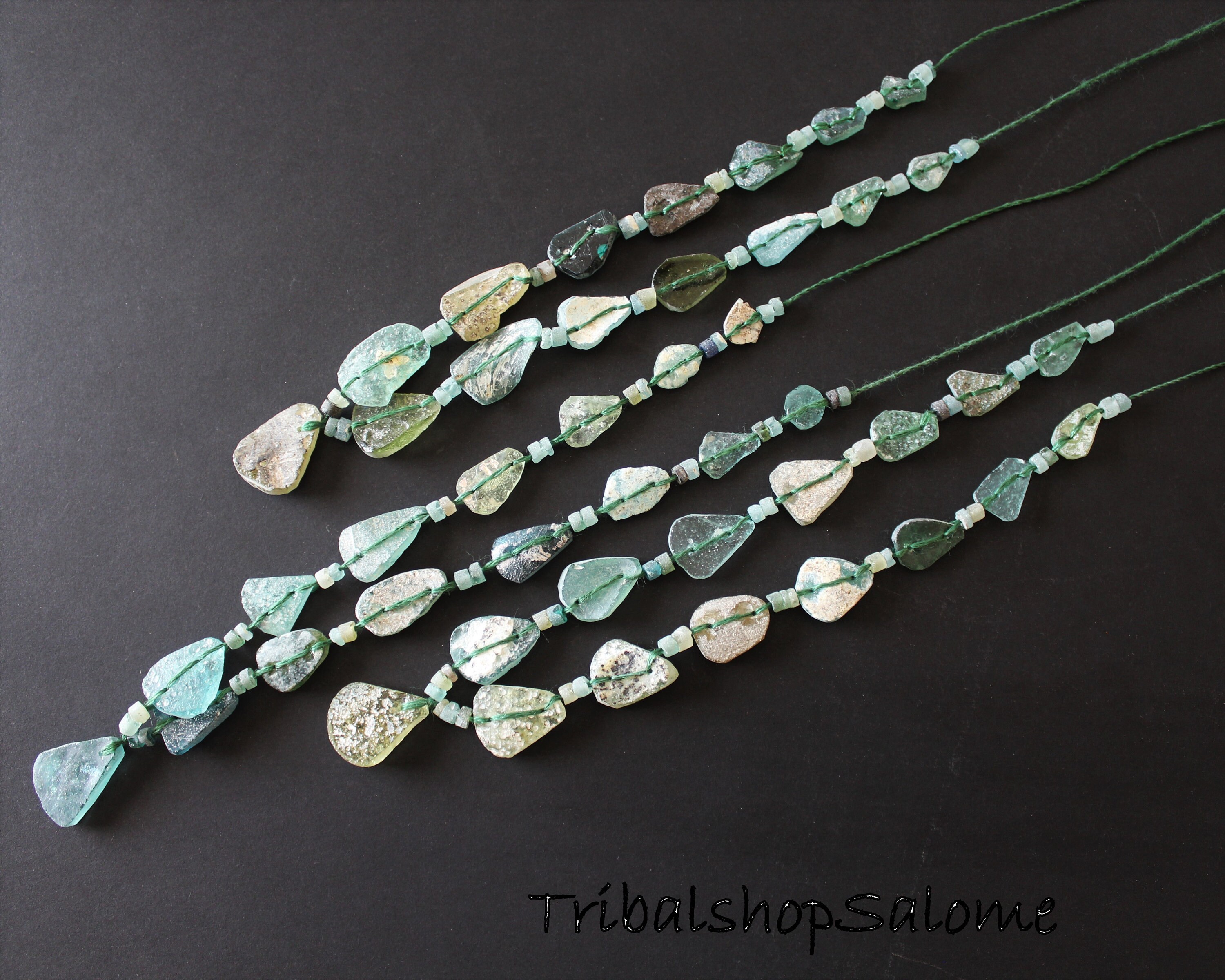 Glass-shard Necklace Form Ancient Roman Glass Shard Beads - Etsy