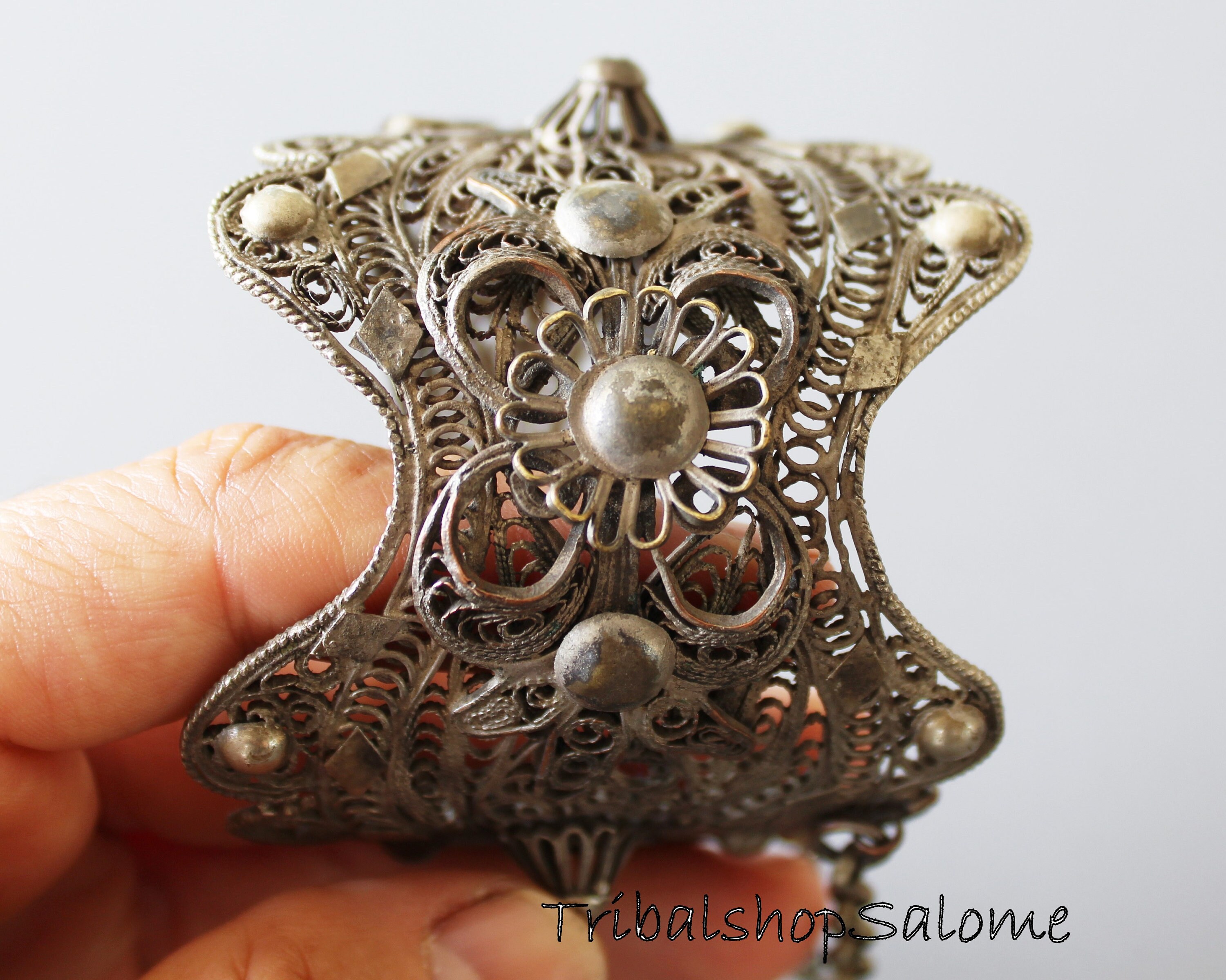 Old Filigree Antique Oriental Arabic-islamic Bracelet With - Etsy