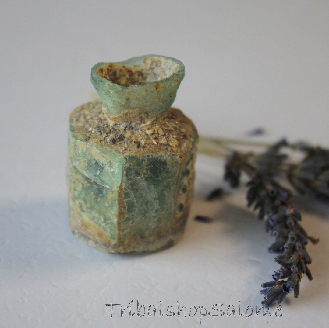 Little Glass Bottle Made of Ancient Roman Glass 35 Cm High - Etsy