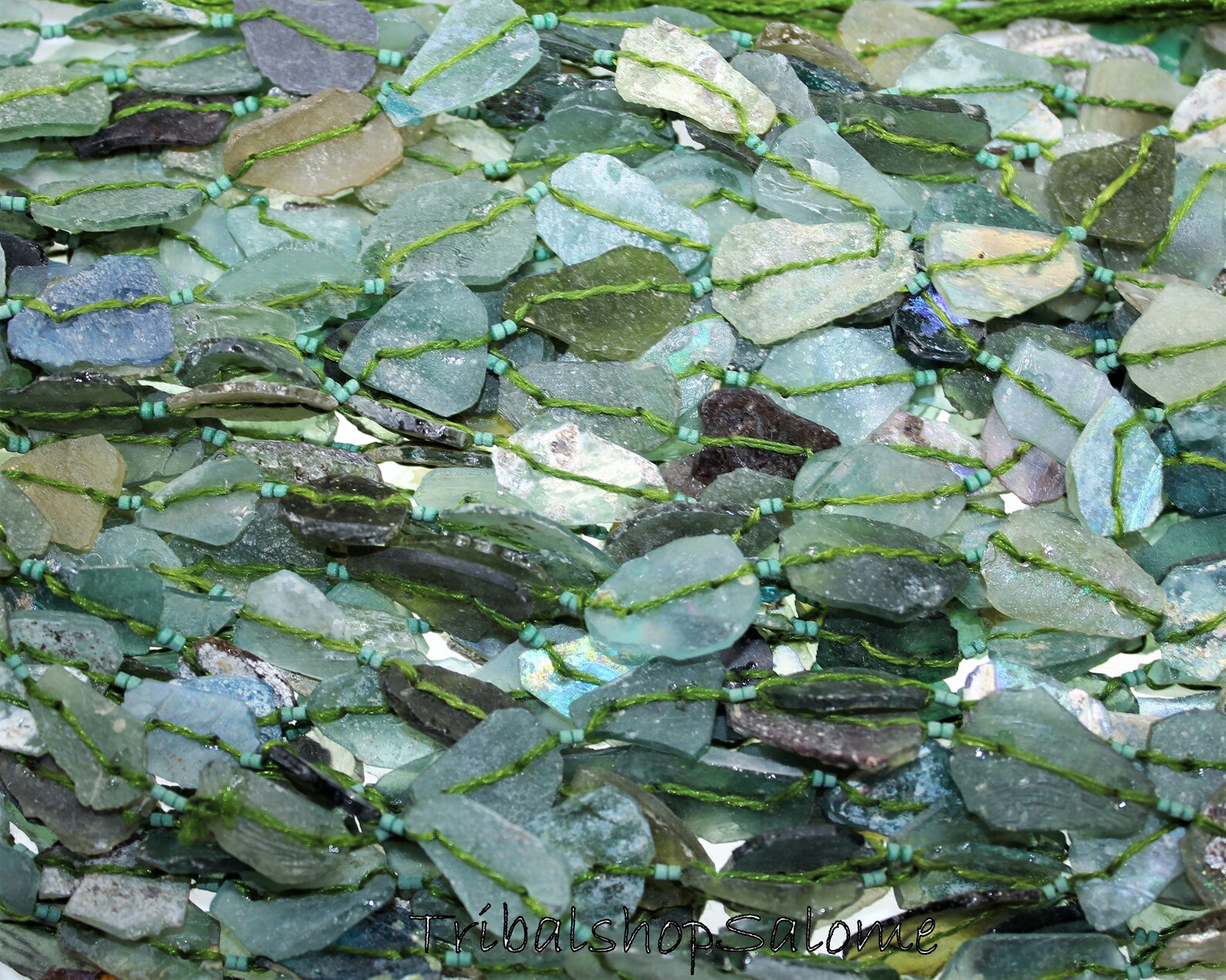 Ancient Roman Glass Shard Beads With 2 Holes, App. 2 X 1,5 Cm / 0,8 X 0 ...