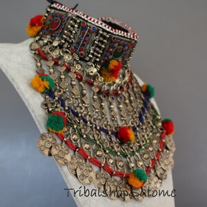 Long Kuchi Tribal Choker With Pompons - Etsy