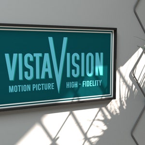 Vista Vision Motion Picture High Fidelity - Vintage Style Cinema Art ...