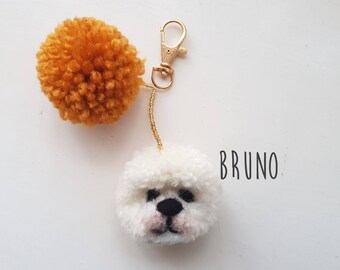 White Poodle Dog Pom Pom Decoration 50s 60s Retro Style | Etsy