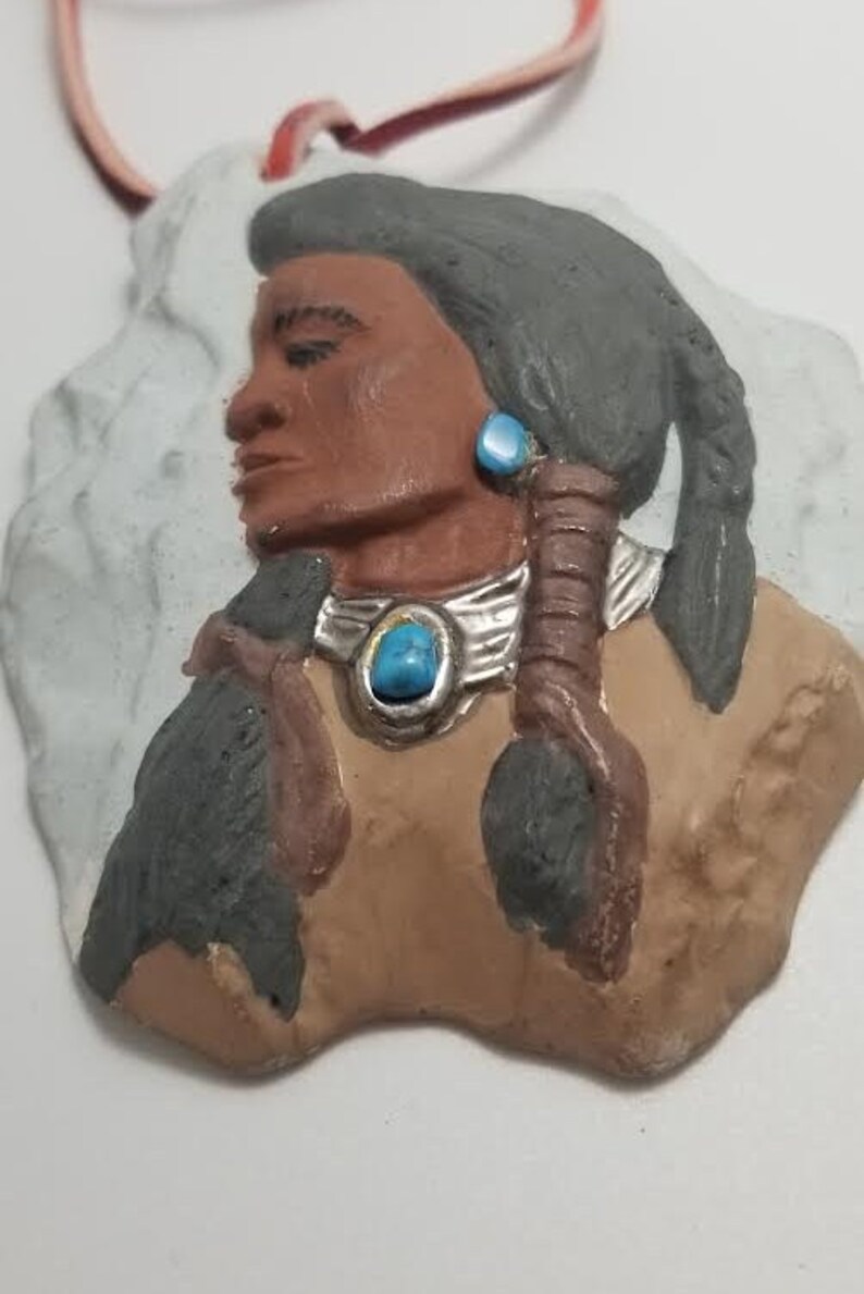 Beautiful Handmade Native American Pendant on Rope Necklace - Etsy