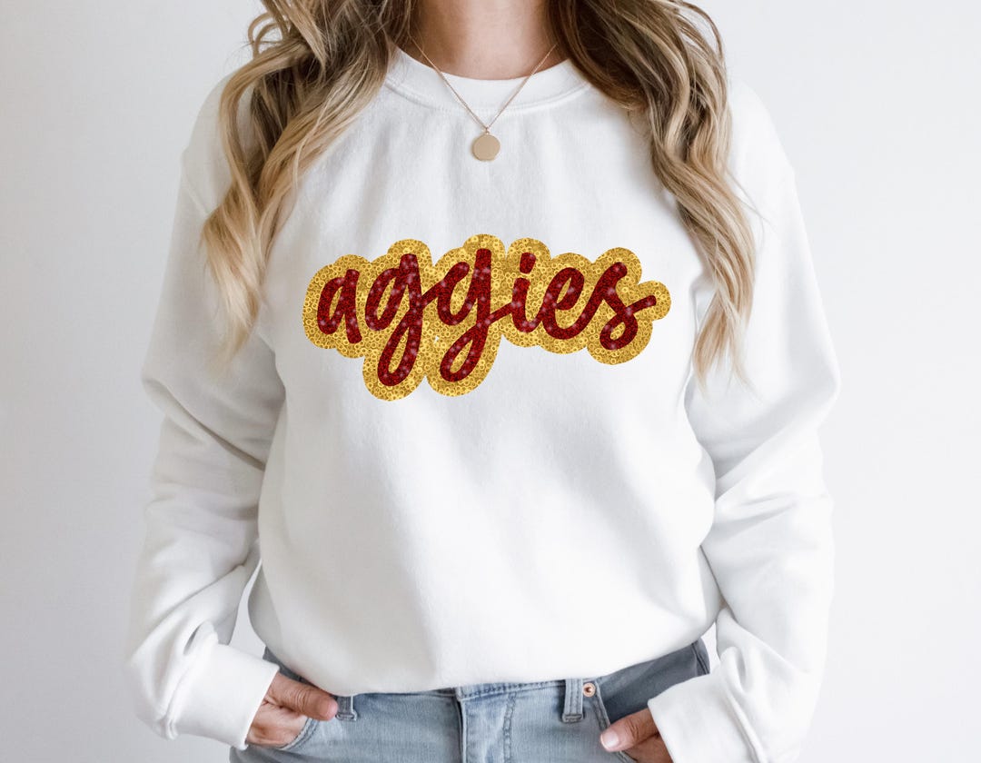Aggies Maroon and Gold Faux Sequin and Glitter Transfer Sheet - Etsy