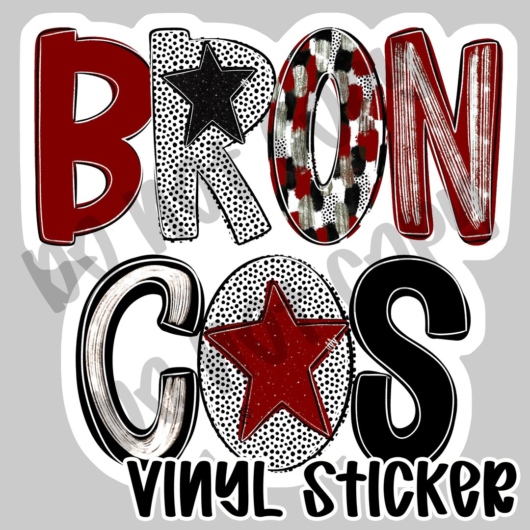Broncos Maroon and Black STICKER - Etsy